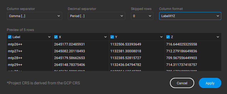 How To Import Tie Point Files Gcps And Checkpoints Pix4dmatic